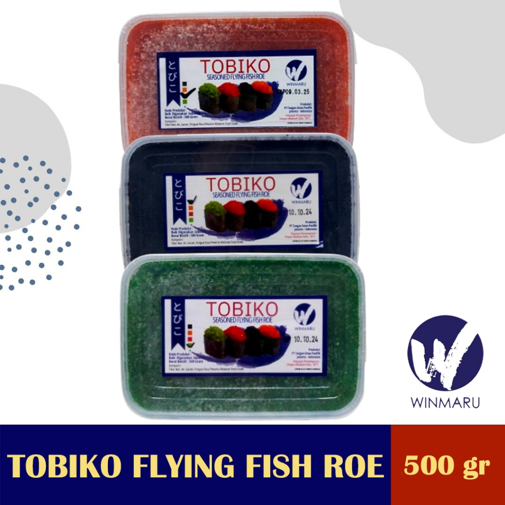 Jual Tobiko Orange 500gr - Flying Fish Roe - orange - black - green ...