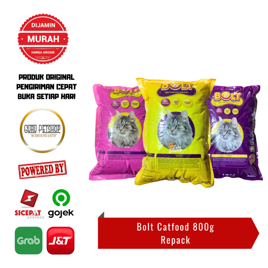 Jual Makanan Kucing Bolt Catfood 800g / Bolt Donat / Bolt Ikan / Bolt ...
