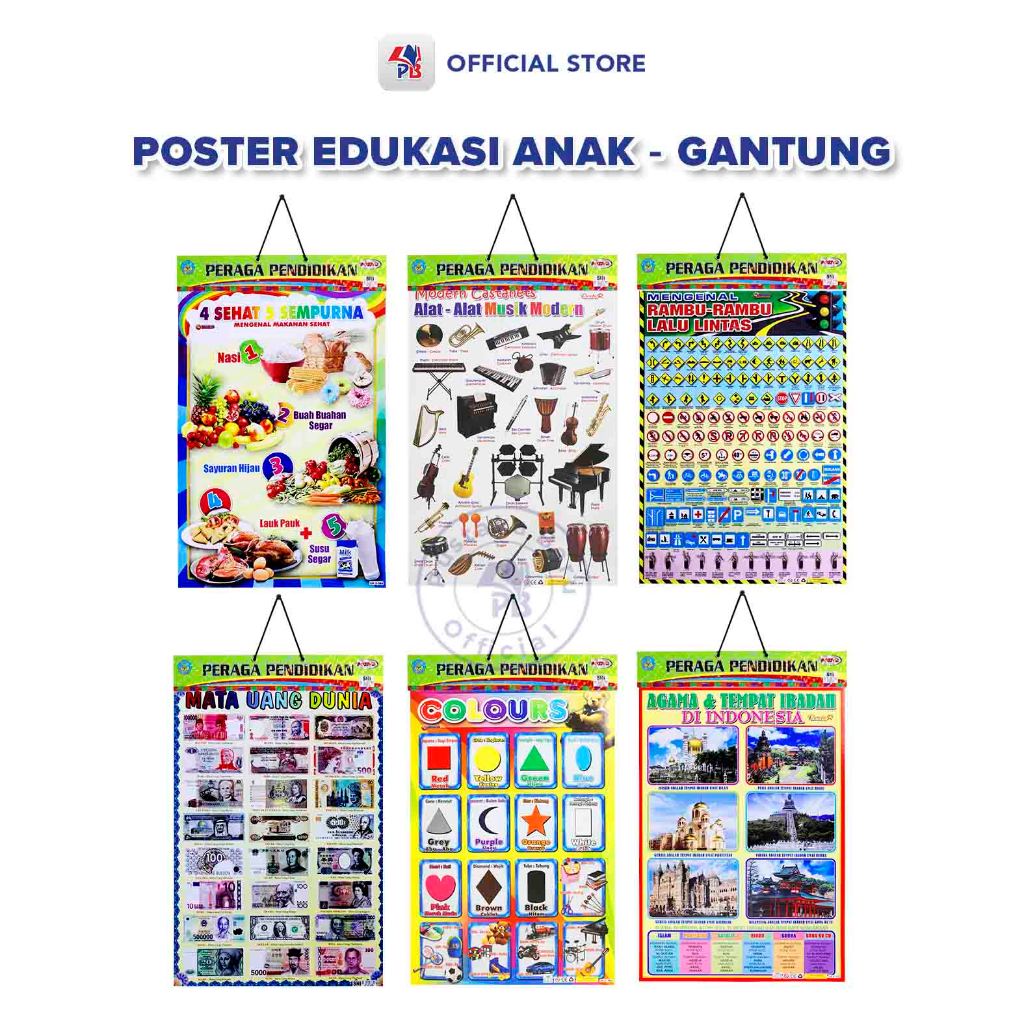 Jual Poster Edukasi Anak / Mainan Edukasi Anak /Poster Anak Bingkai ...