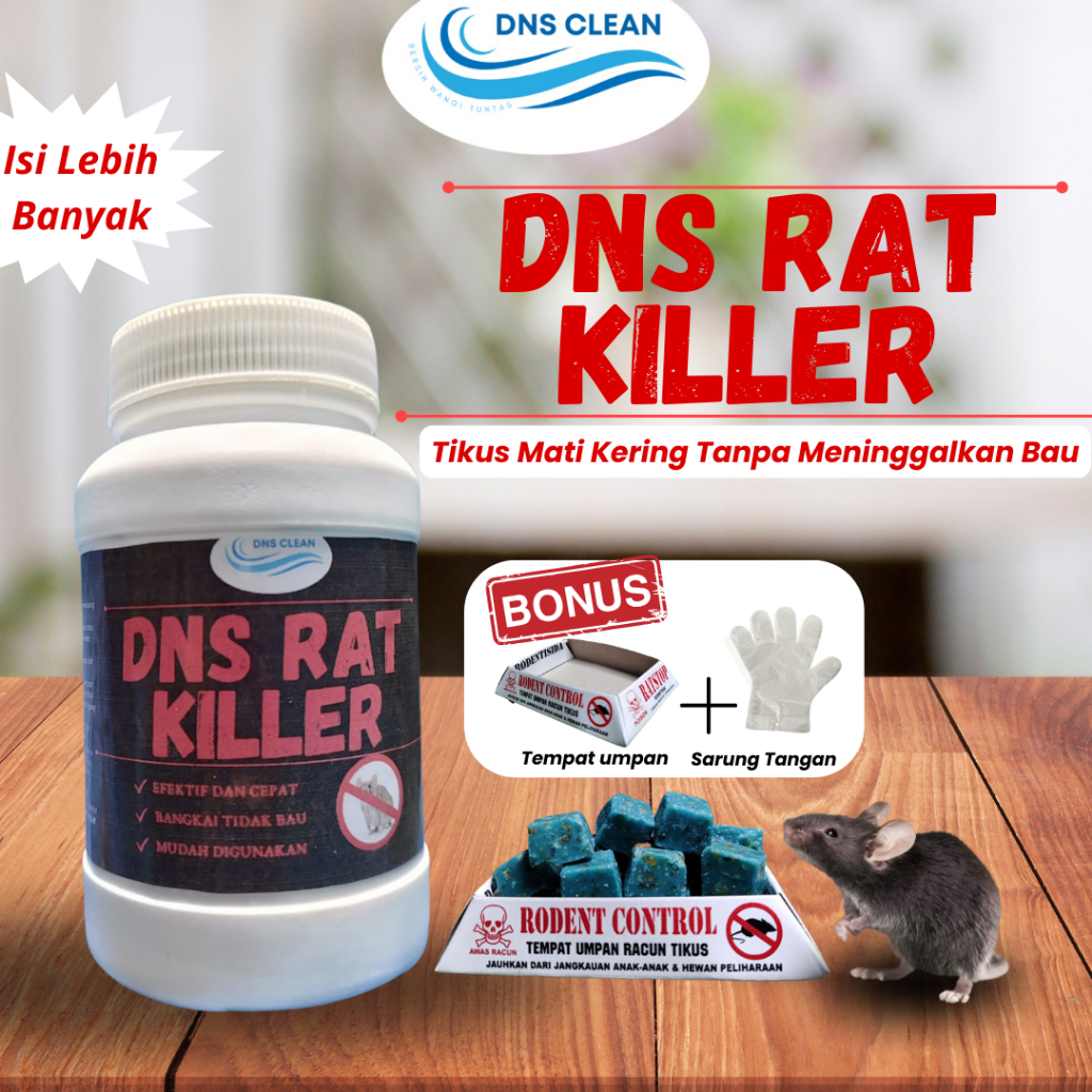 Jual DNS Racun Tikus Mati kering Tanpa Bau Rat Killer | Umpan Pembasmi ...