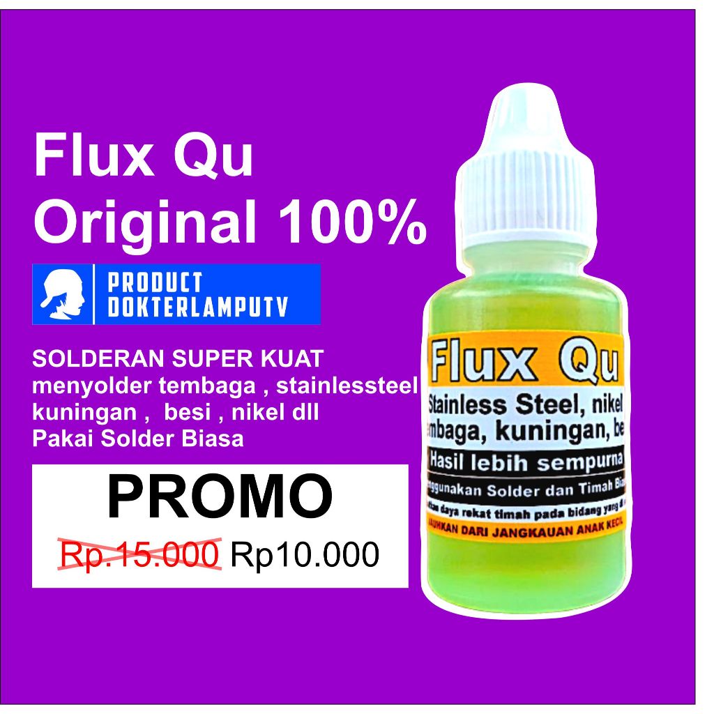 Jual Flux Qu Cair flux solder stainless steel high quality baterainikel ...