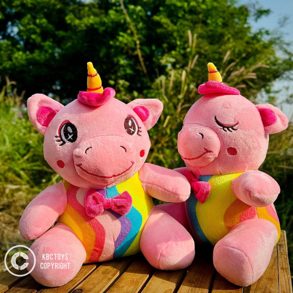Jual Boneka Unicorn Duduk Rainbow Size 30cm Bahan Lembut Kualitas SNI ...