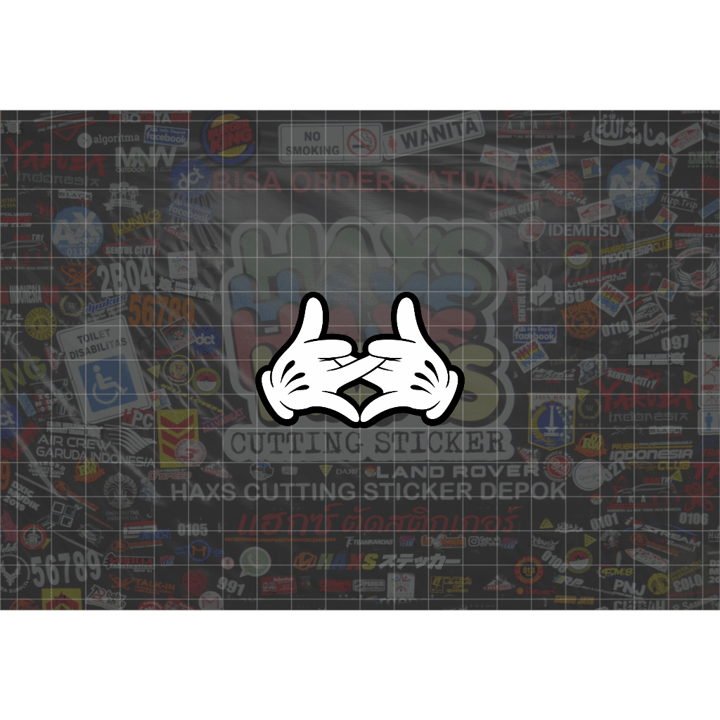 Jual Cutting Sticker Jari Sign Ukuran 6 Cm Untuk Motor Mobil | Shopee ...