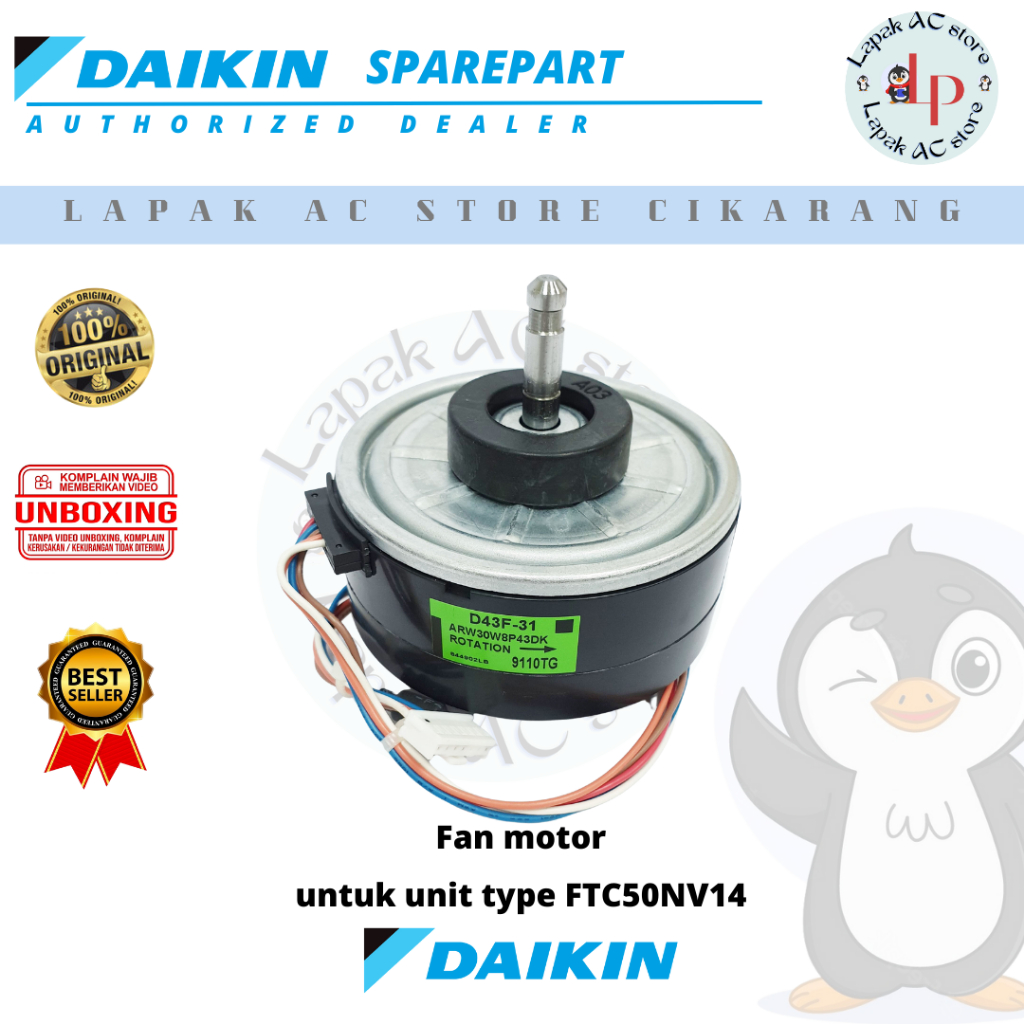 Jual Fan Motor Indoor AC DAIKIN Thailand 2 PK FTC50NV14 | Shopee Indonesia