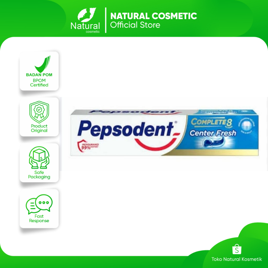 Jual Pepsodent Pasta Gigi Complete 8 Center Fresh Toothpaste 160 gr ...