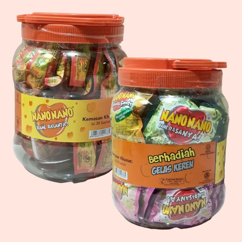 Jual Nano Nano TOPLES Permen Manisan Buah Rame Rasanya (30 sachet ...