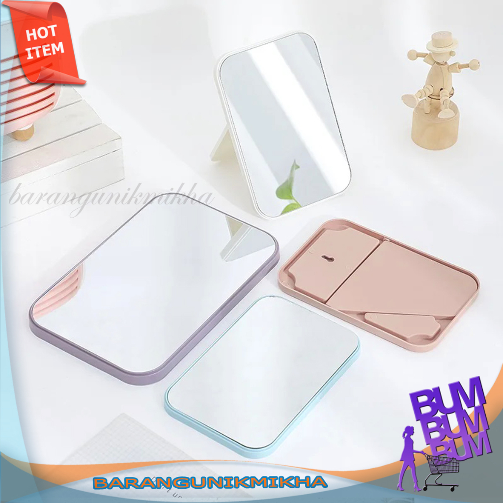 Jual Kaca Rias MakeUp Kotak Portable Lipat Cermin Rias Minimalis Cermin ...