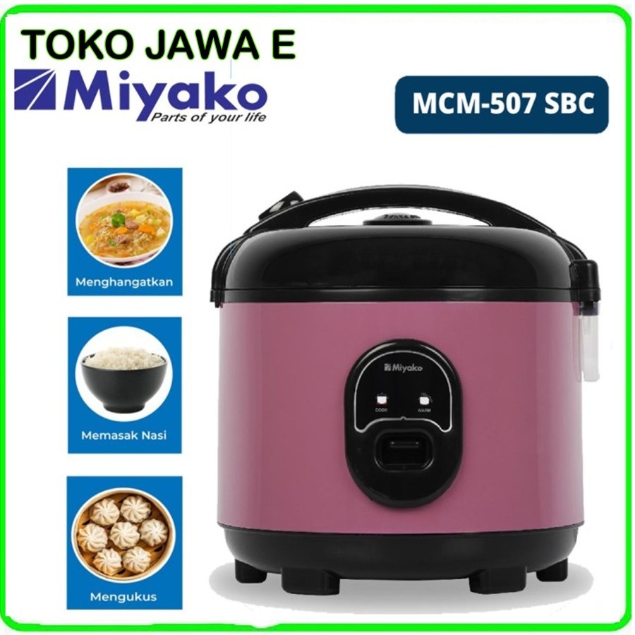 Jual RICE COOKER MIYAKO MCM 507 SBC ANTI LENGKET GORES - Kapasitas 1,8 ...