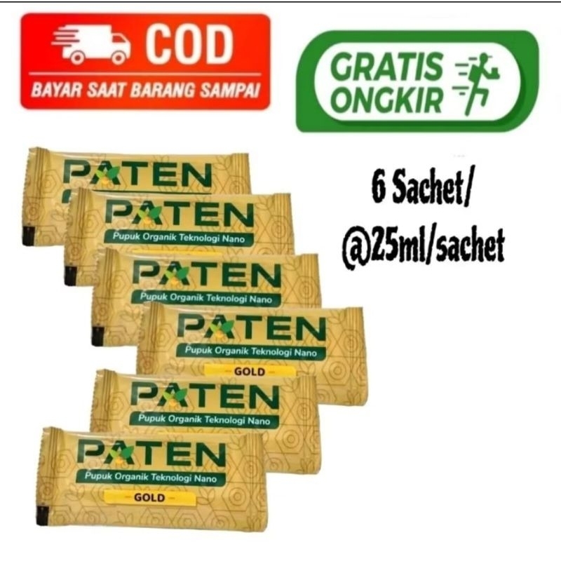Jual Pupuk Paten Gold Original ( 6 sachet @25ml ) | Shopee Indonesia