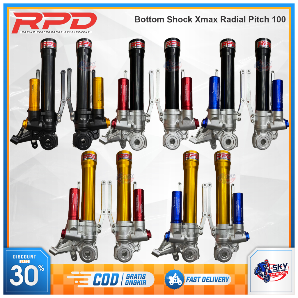 Jual Bottom Shock Xmax RPD Radial Pitch 100mm Original | Shopee Indonesia