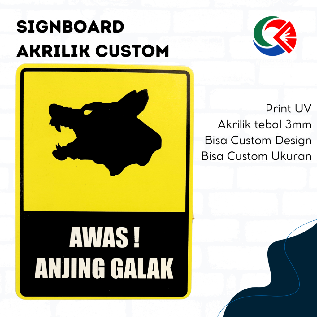 Jual SIGNBOARD Papan Peringatan "ANJING GALAK" Custom | Shopee Indonesia