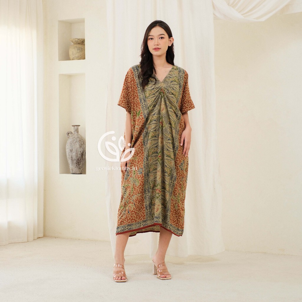 Jual Homedress Kaftan Rayon Daster Lowo Jumbo Priyaloka | Shopee Indonesia