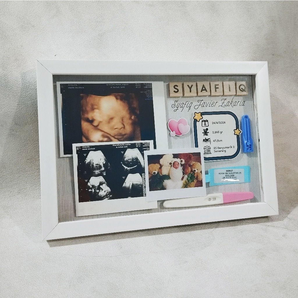 Jual Scrapframe Baby Born/3D frame kado bayi lahir/Biodata Bayi Pop Up ...