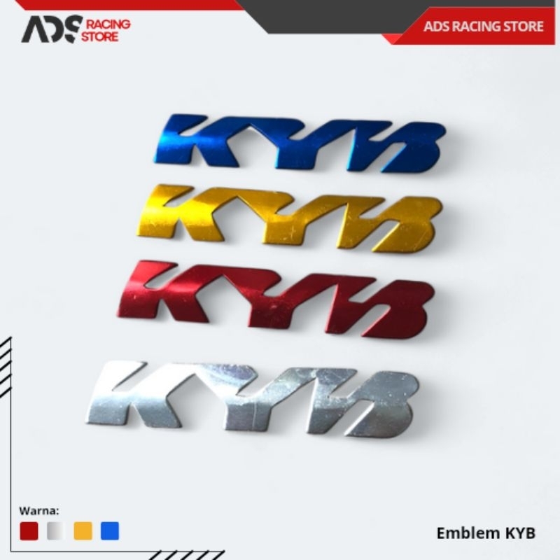 Jual EMBLEM LOGO KYB, KAYABA, ALUMUNIUM EMBLEM BOTTEM KYB (1 SET ...