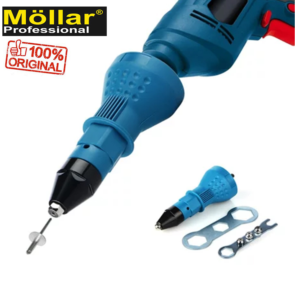 Jual MOLLAR Adaptor Rivet / Converter Riveter Ripet Paku Keling Mesin ...