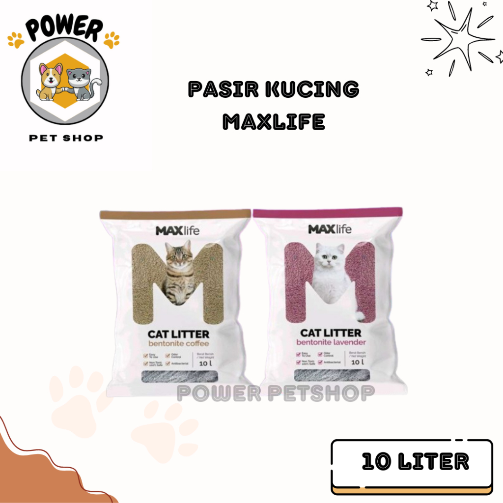 Jual Pasir Kucing - Pasir Maxlife Gumpal Wangi 10 Liter all varian ...