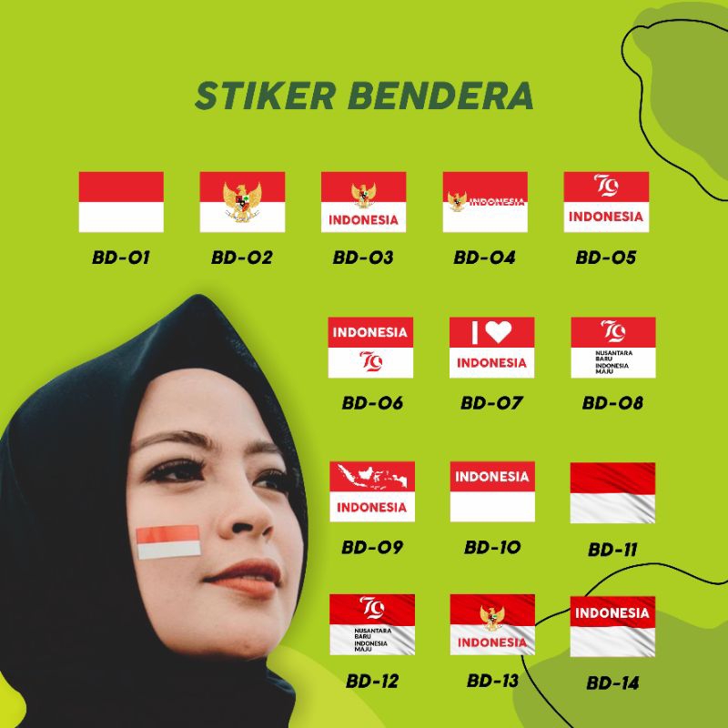 Jual [100PCS] STIKER BENDERA / STIKER INDONESIA / STIKER BENDERA PIPI ...
