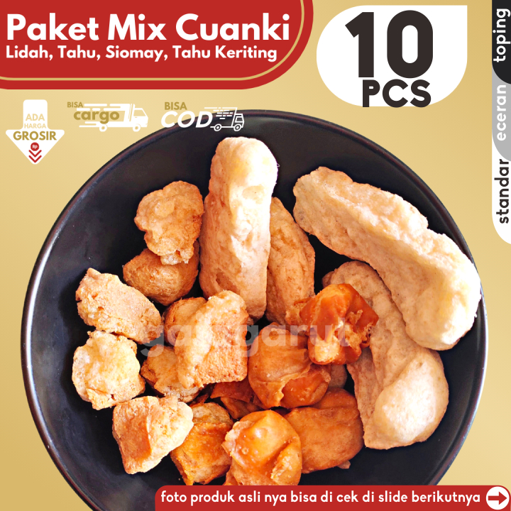 Jual Cuanki PAKET MIX total 10pcs Berisi LIDAH, SIOMAY TAHU atau ...