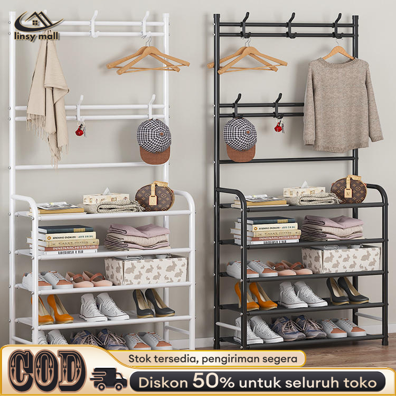 Jual Rak Sepatu Penyimpanan Tempat Topi Rak Gantungan Baju Hanger Tas ...
