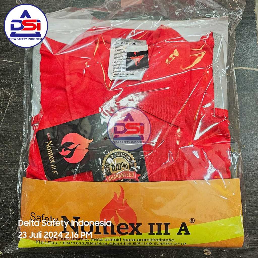 Jual BAJU ANTI API NOMEX IIIA MERAH / WEARPACK COVERALL NOMEX 3A ...