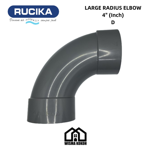 Jual RUCIKA LONG ELBOW / LARGE RADIUS ELBOW PVC 4" (Inch) D | Shopee Indonesia