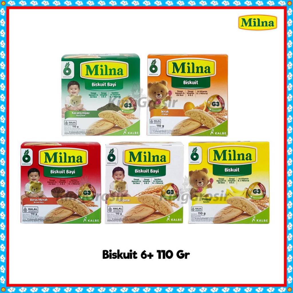 Jual Milna Biskuit Bayi 6+ usia 6-12 bulan 110gr Camilan Bayi Biskuit ...