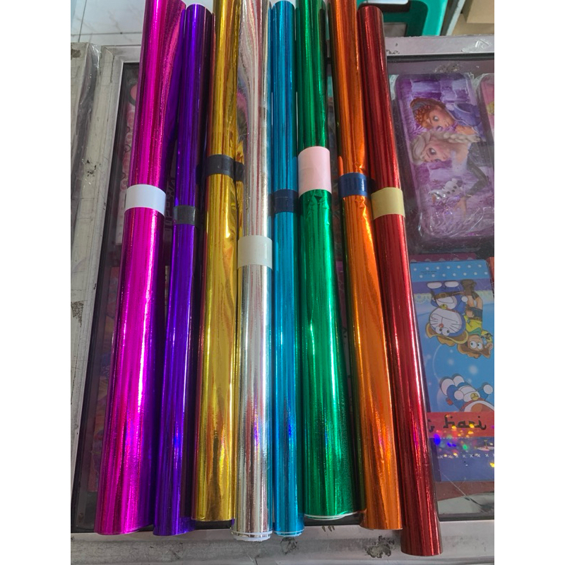 Jual Kertas Hermas / Kertas Kado Metalik / Kertas Kilap (5 lembar ...