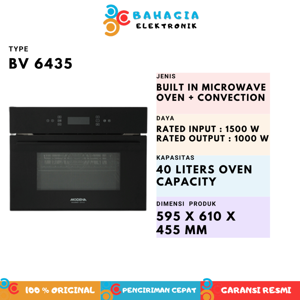 Jual Modena BV 6435 - microwave oven tanam 40 liter | Shopee Indonesia