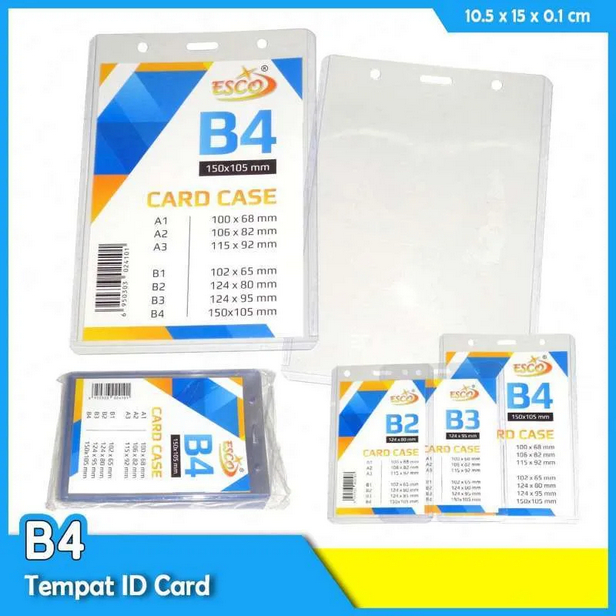 Jual (20 pcs) Plastik mika Tempat ID Card Name tag Holder B4 / B3 | Shopee Indonesia