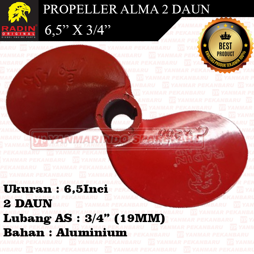 Jual Propeller Kipas Baling Baling Kapal Perahu Sampan 6.5INCH | Shopee ...
