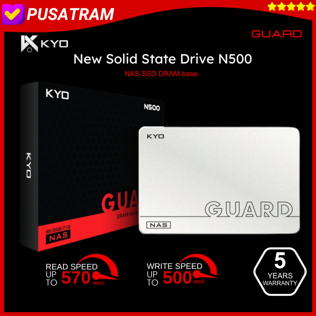 Jual KYO GUARD N500 DRAM SSD 512GB SATA III 3D NAND TLC NAS SSD ...