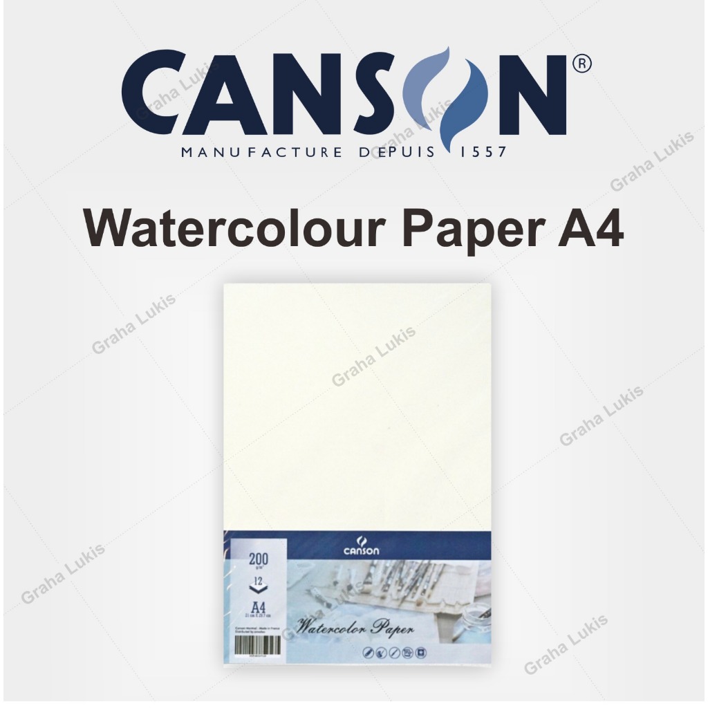 Jual Canson Watercolor Paper A4 200gsm / Canson Montval A4 | Shopee ...