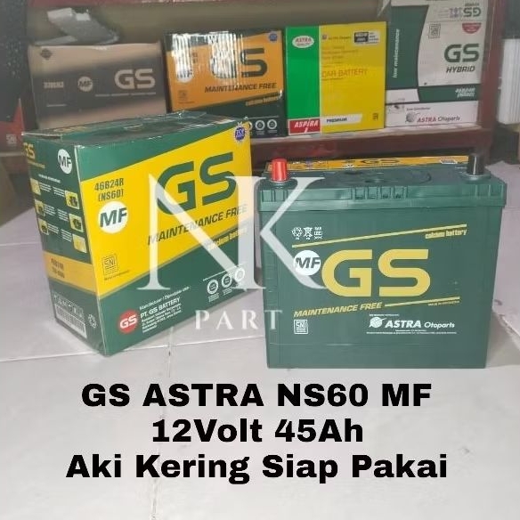 Jual Aki Mobil Suzuki Swift, SX4, Xover Accu Kering GS ASTRA NS60 MF 45Ah | Shopee Indonesia