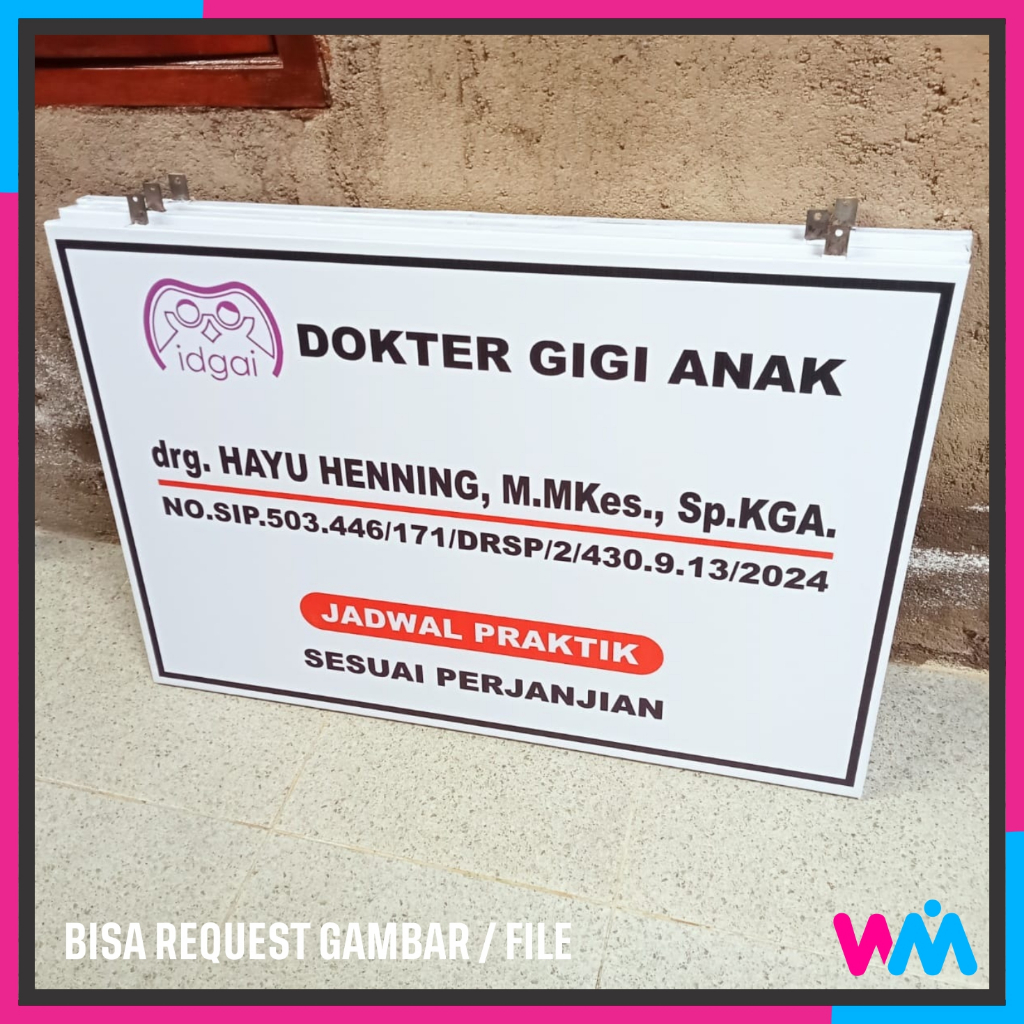 Jual Papan Nama Printing Rangka Besi 90 x 60 | Shopee Indonesia