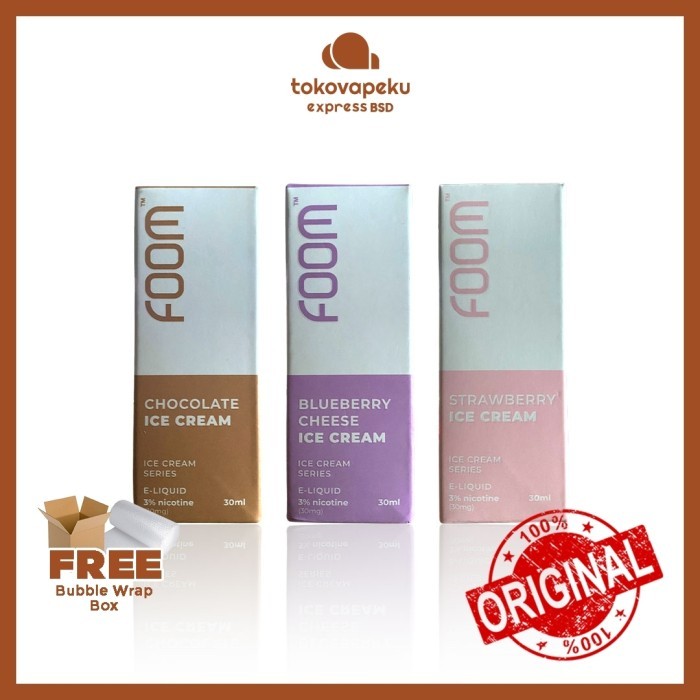 Jual FOOM ICE CREAM SALTNIC SERIES 30MG FOOM BEVERAGE 30ML FOOM ...