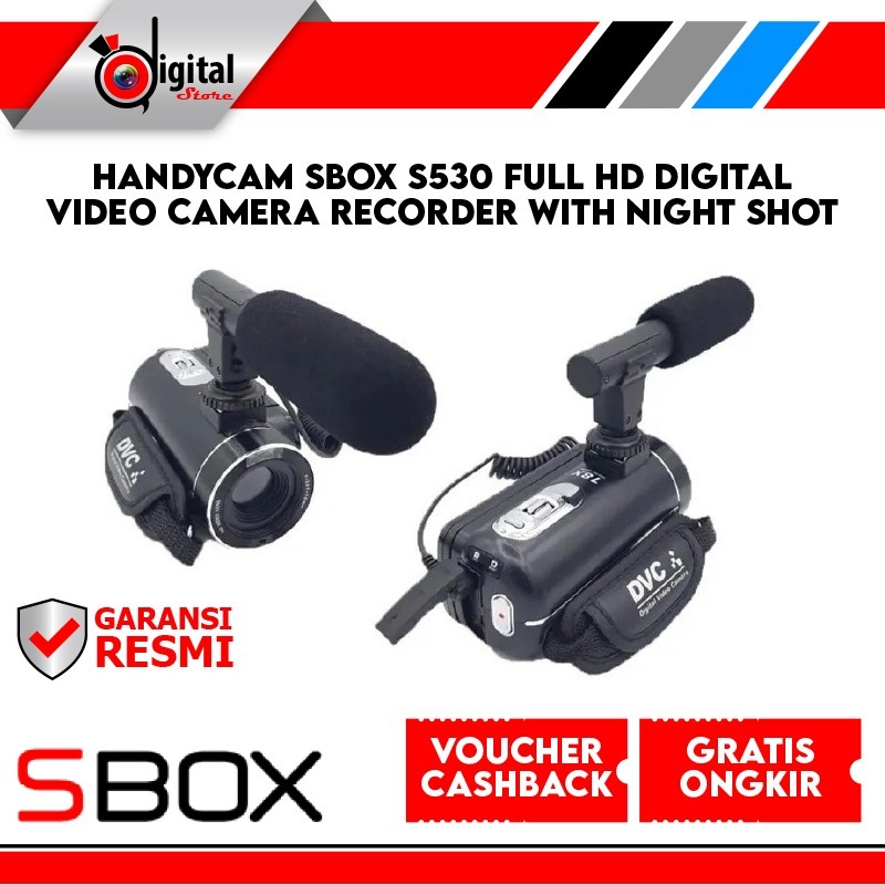 Jual Handycam SBOX S530 Full HD Digital Video Camera Recorder With Night Shot | Shopee Indonesia