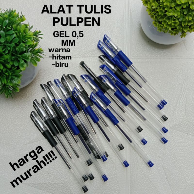 Jual pulpen gell 0,5mm standar pulpen, bolpoin cair untuk alat tulis ...