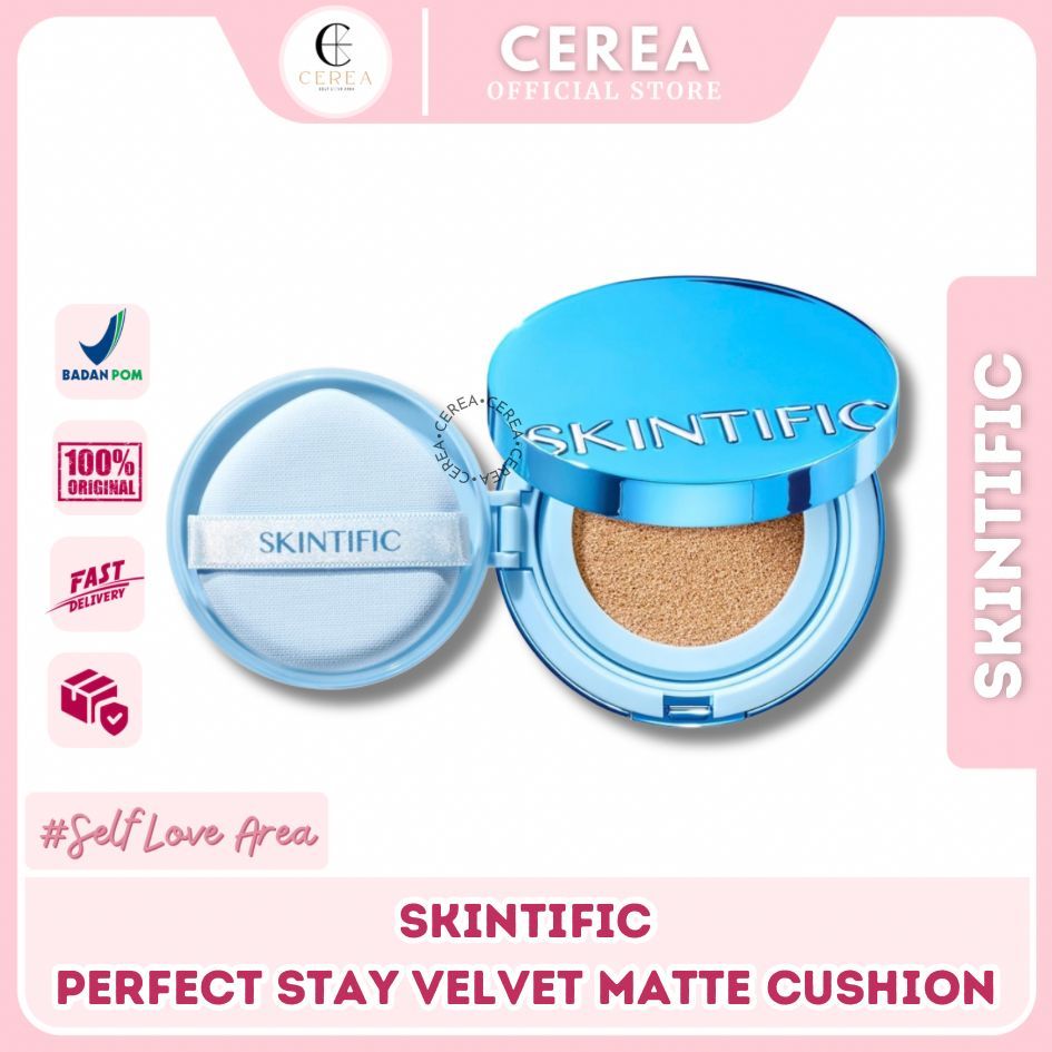 Jual [BPOM] SKINTIFIC Perfect Stay Velvet Matte Cushion (Biru) | Shopee ...