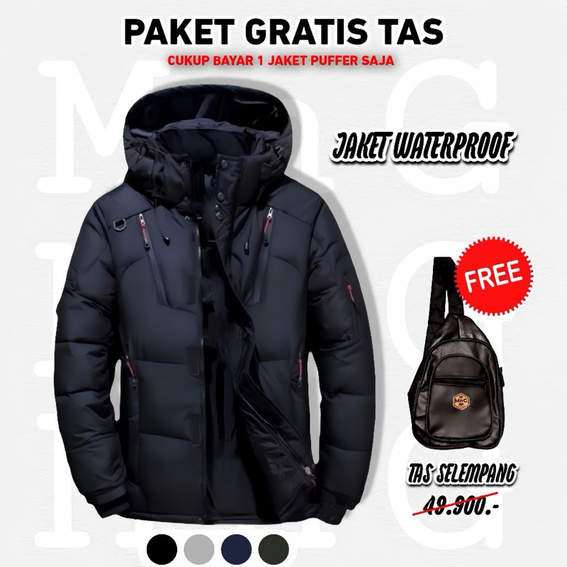 Jual Jaket Anti Air Tebal MnG Pria wanita Waterproof Windproof Winter Outdoor Puffer Tebal Musim ...