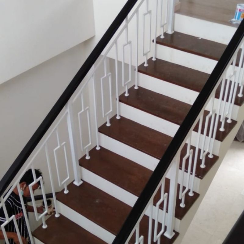 Jual RAILING TANGGA MINIMALIS / PAGAR TANGGA BESI MINIMALIS + PEGANGAN ...