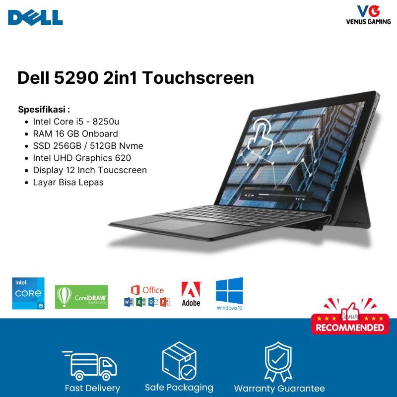 Jual Laptop Tablet Murah 2in1 Dell 5290 Touchscreen Core i5 Gen 8 ...
