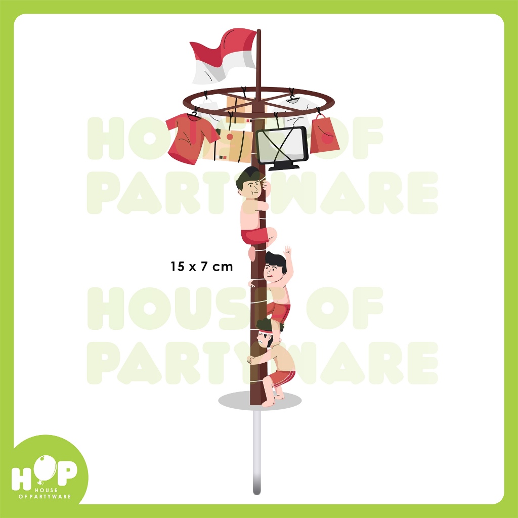 Jual Topper Tumpeng LOMBA 17 AGUSTUS 2025 / HUT RI 80 Hiasan Kue ...