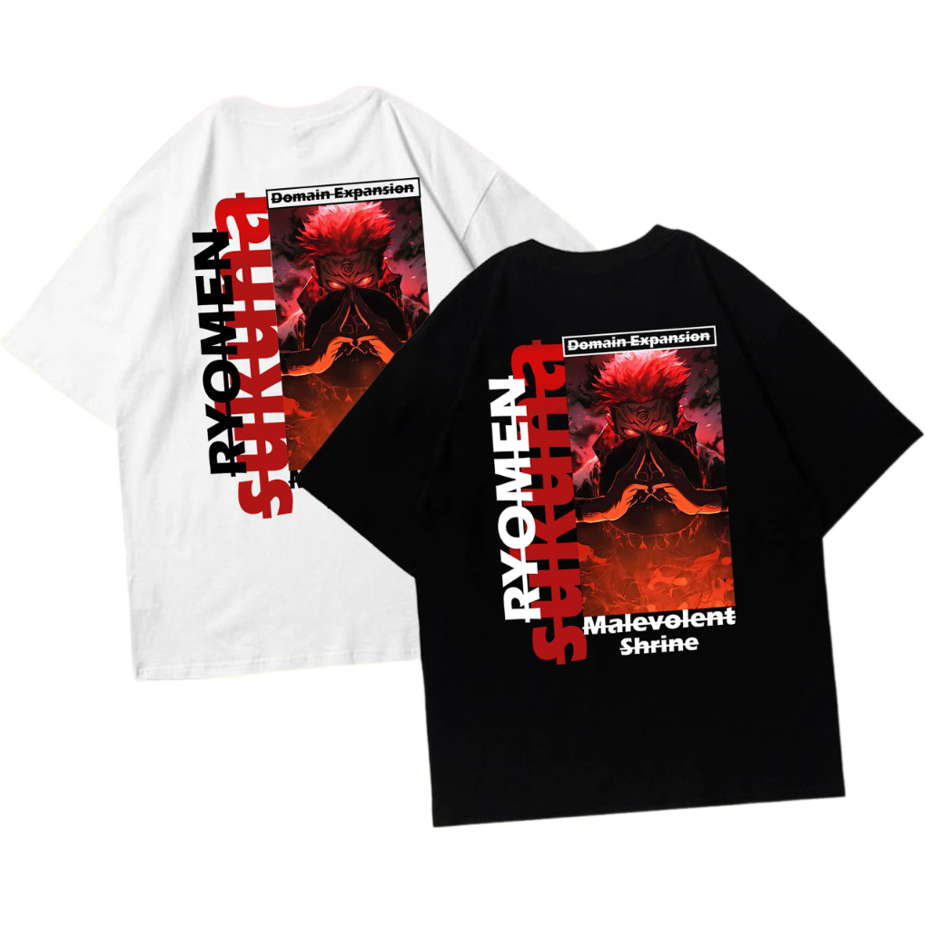 Jual Kaos Anime wibu Baju atasan pria Sukuna style Ten Showdown Atasan ...
