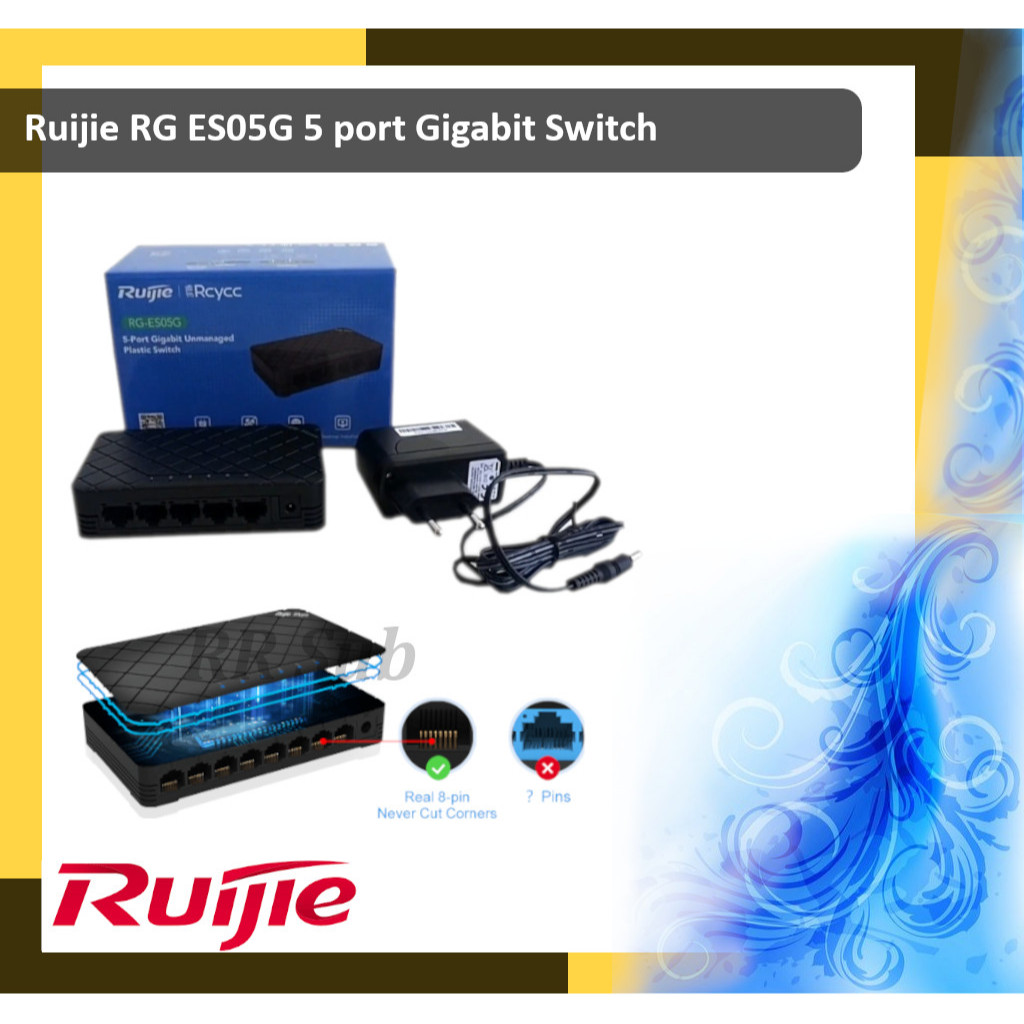 Jual Ruijie RG ES05G Gigabit Switch 5 port 1000Mbps | Shopee Indonesia