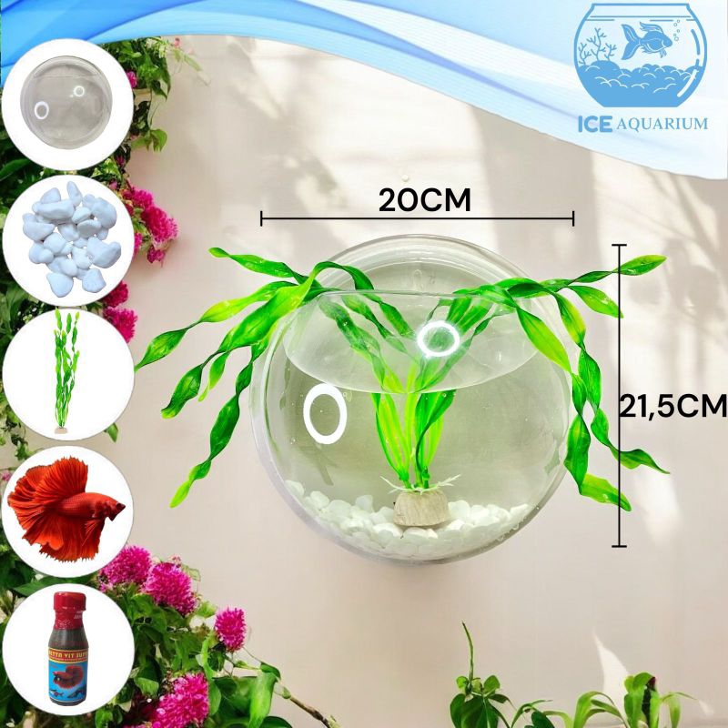 Jual Akuarium Dinding Bulat / Aquarium Gantung / Akuarium Bulat Akrilik ...