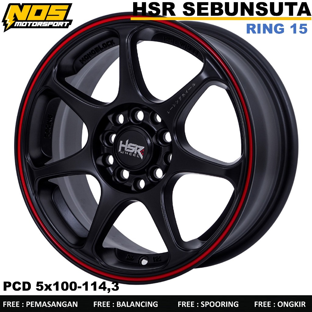 Jual Velek racing mobil xenia new veloz hsr sebunsuta r15 lubang baut 5 ...