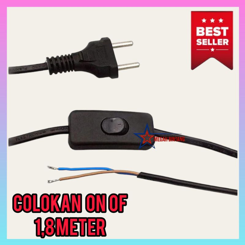 Jual KABEL POWER SWITCH SAKLAR ON & OF KABEL SAMBUNGAN LAMPU/ KIPAS ...