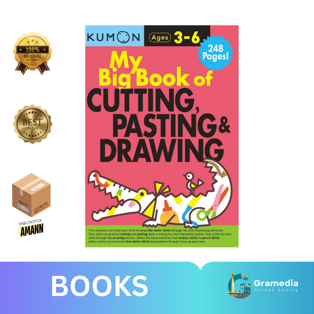 Jual Gramedia MKG - Buku Import Kumon My Big Book of Cutting, Pasting ...