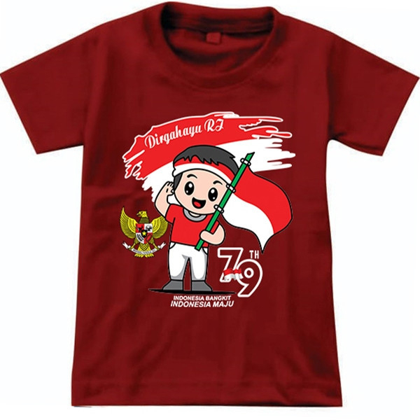 Jual KAOS ATASAN OBLONG ANAK LAKI-LAKI LENGAN PENDEK KEMERDEKAAN 17 AGUTUSAN HUT KE-79-1172 ...