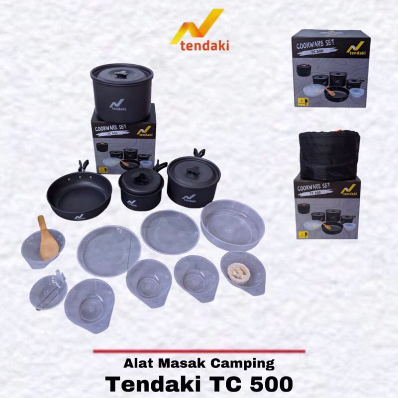 Jual Tendaki TC 500 Cooking Set Alat Masak Camping Outdoor Cookware Set ...